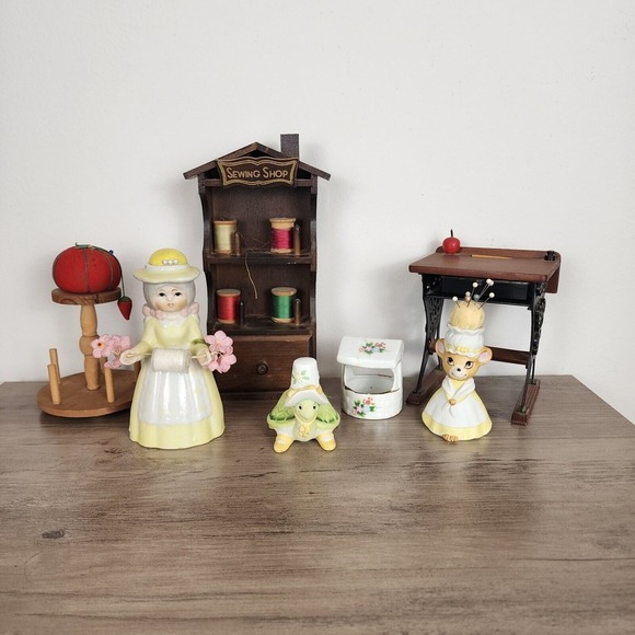 Art | Vintage Sewing Knick Knacks Lefton Reliance Turtle Mouse Pin ...